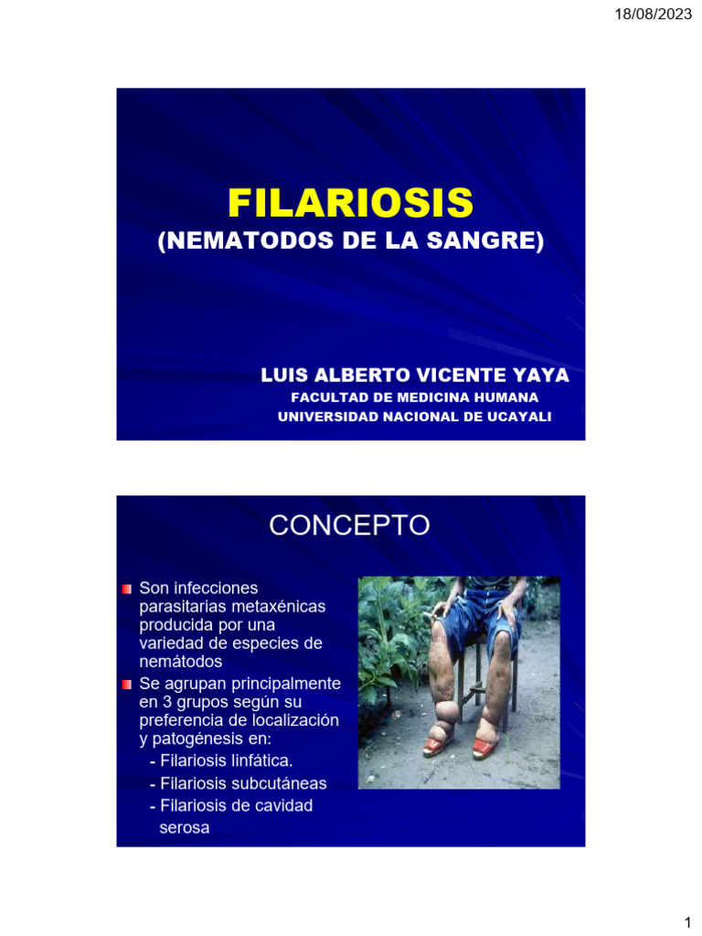 Filariasis: Causas y Tratamientos | PDF | Parasitología ...