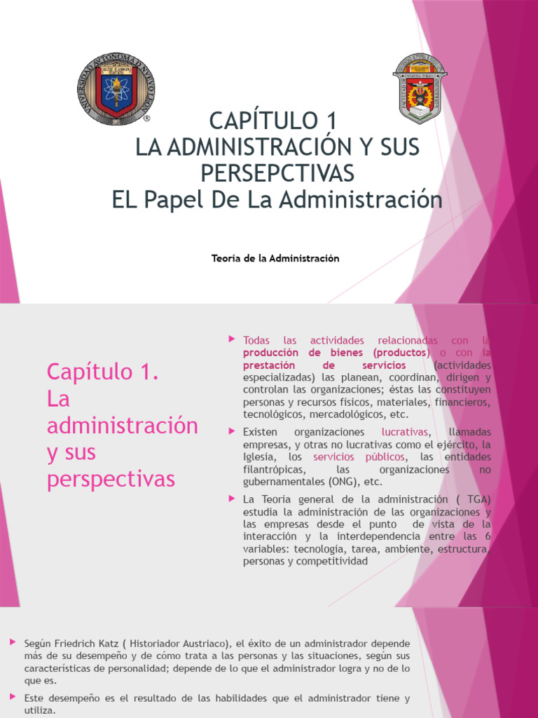 Tema 1.corregido Capitulo 1 La Administracion y Sus Perspectivas Ej 2022 | PDF | Aprendizaje ...