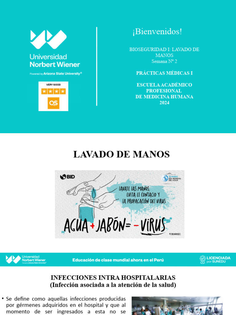 Bioseguridad I - Lavado de Manos Teoria | PDF | Lavado de manos | Infección