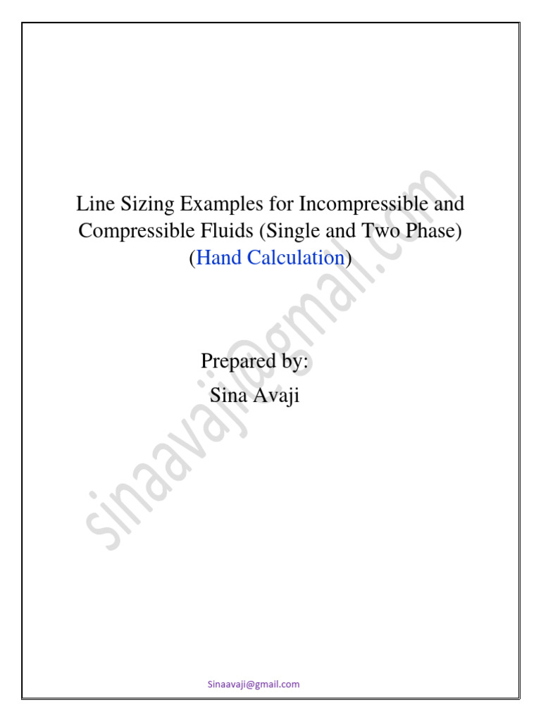 Hand Calculation Examples For Line Sizing | Download Free PDF | Fluid ...