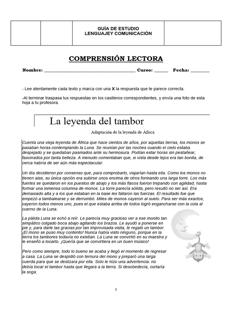 comprension lectora junio 4 basico | PDF