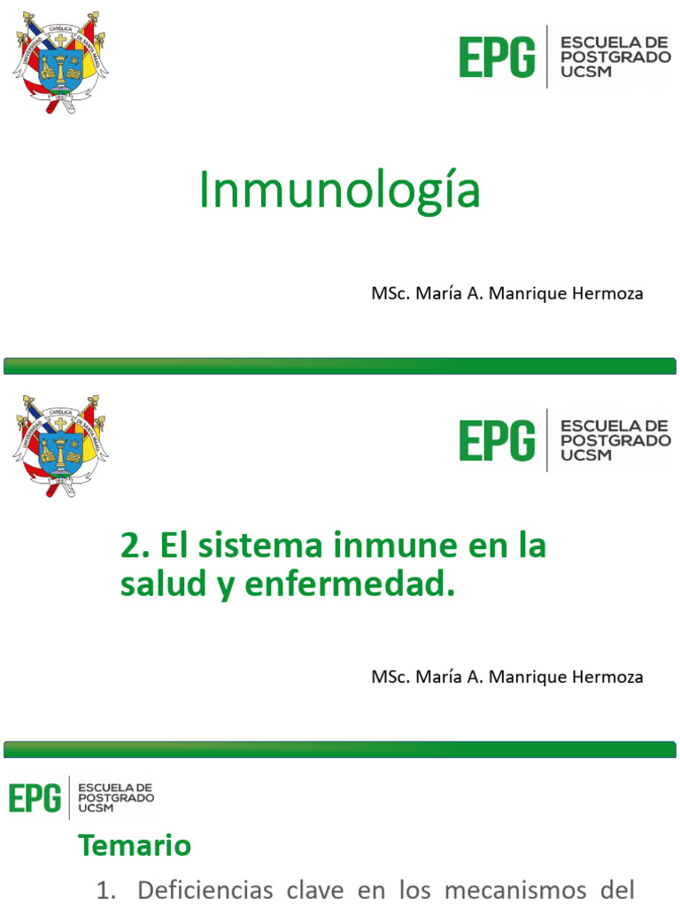 El Sistema Inmune En La Salud Y Enfermedad Pdf Sistema Inmune