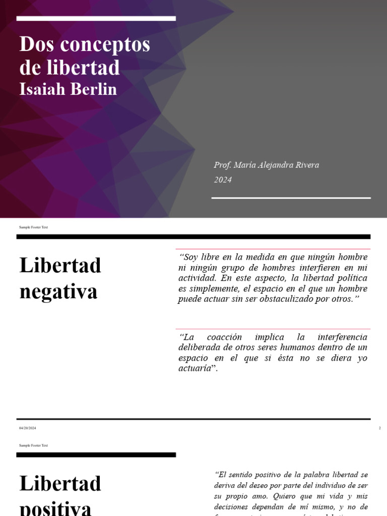 Dos Conceptos de Libertad Clase | PDF | Libertad | Censura