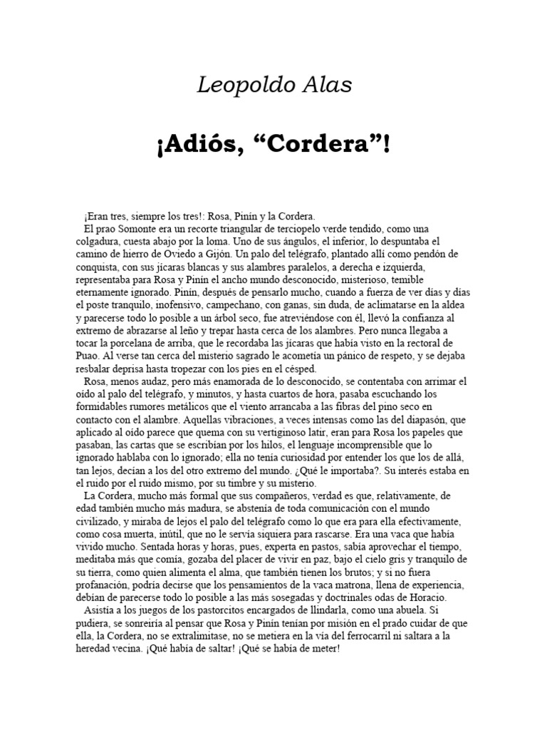 Dibujo y resumen de "Adiós, Cordera" | PDF | Libros para adolescentes ...