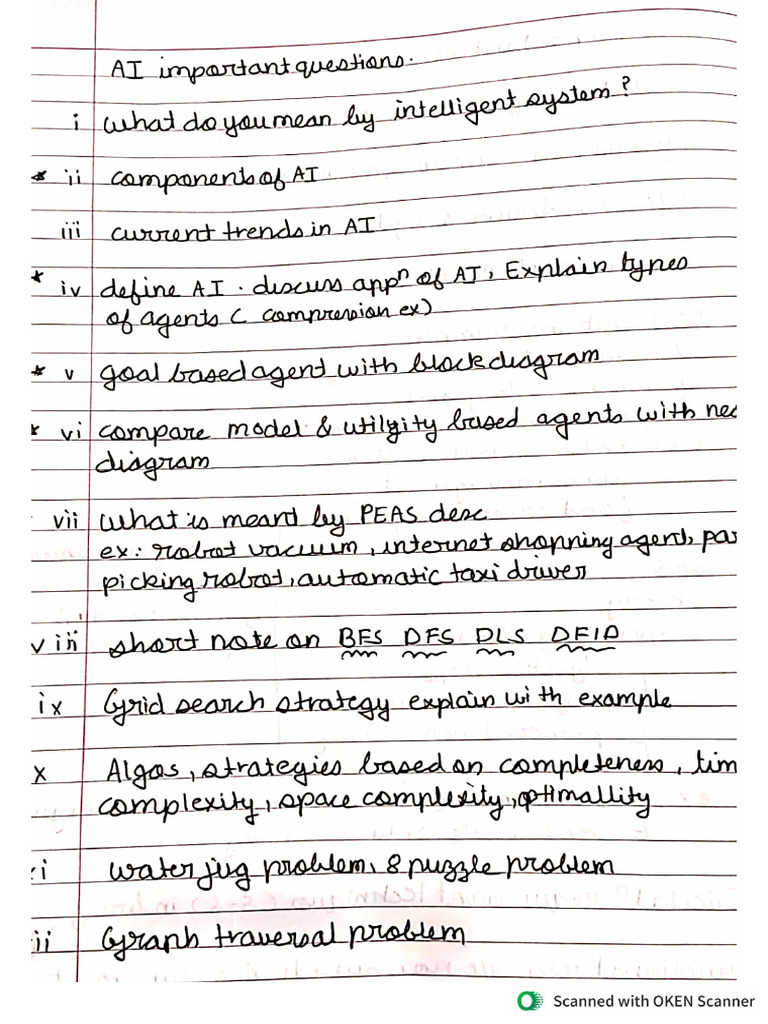 Ai Questions Solutions .... | PDF