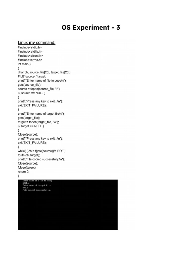 OS Experiment - 3 | PDF | Computer Engineering | Software Engineering
