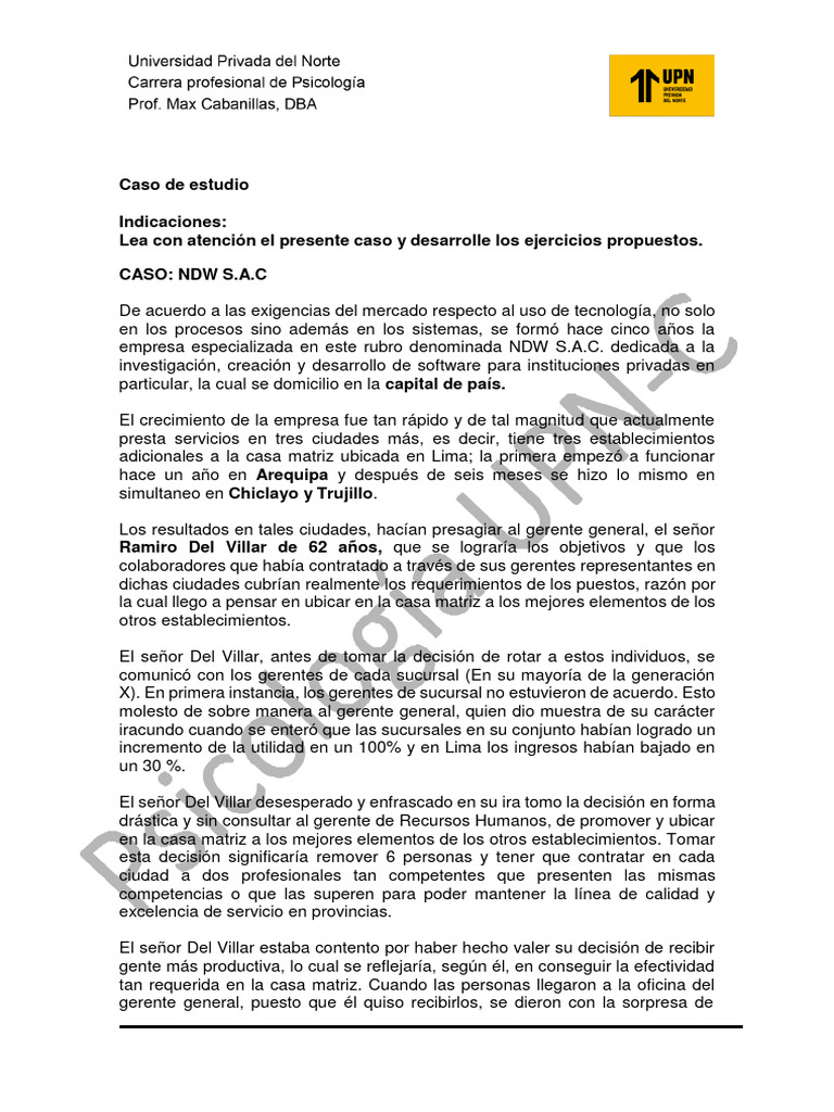 Examen Parcial Gestión Del Talento - Recuperación - Matthew Salas | PDF ...