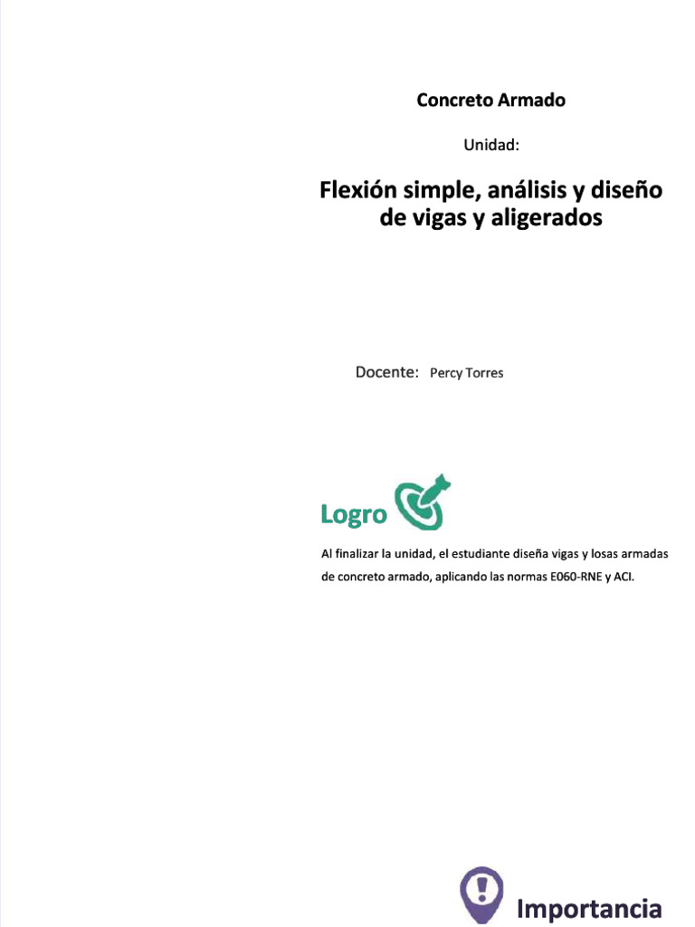 Flexión Simple, Análisis y Diseño Flexión Simple, Análisis y Diseño de Vigas y Aligerados de ...