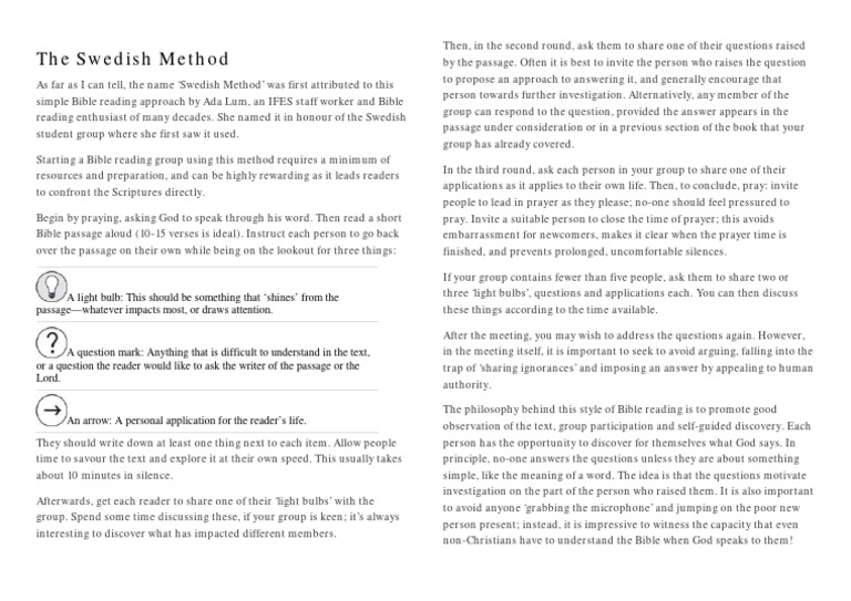 The-Swedish-Method | PDF | Prayer | Bible
