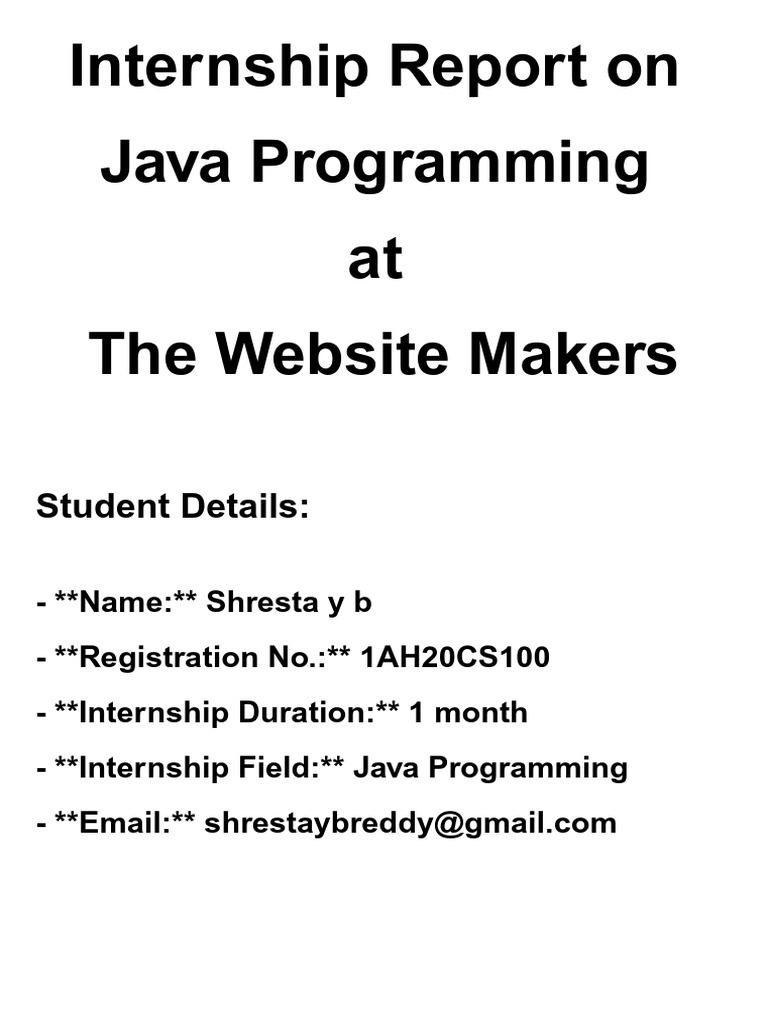 Java Programming Report - Docx - 20240414 - 105543 - 0000 | PDF | Object Oriented Programming ...