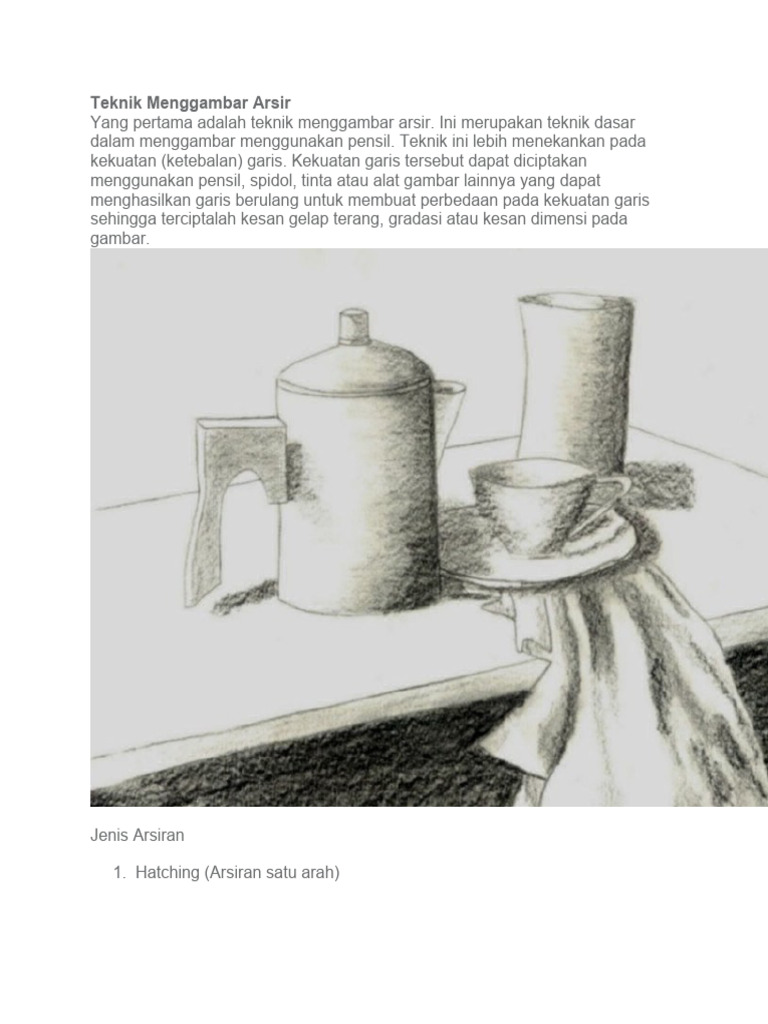 Teknik Dasar Menggambar Arsir | PDF