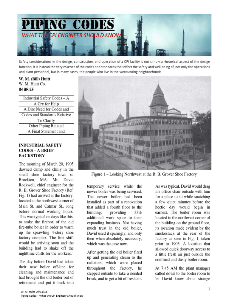 Piping Codes - What The CPI Engineer Should Know | PDF | Industrial Processes | Engineering