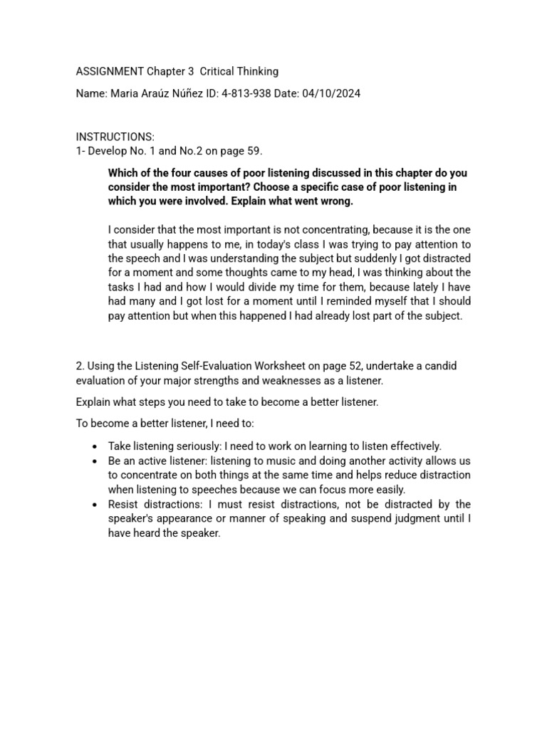 Chapter 3 Critical Thinking | PDF | Self-Improvement