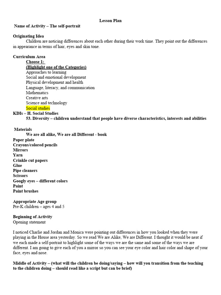 lesson plan ss | PDF | Drawing | Communication