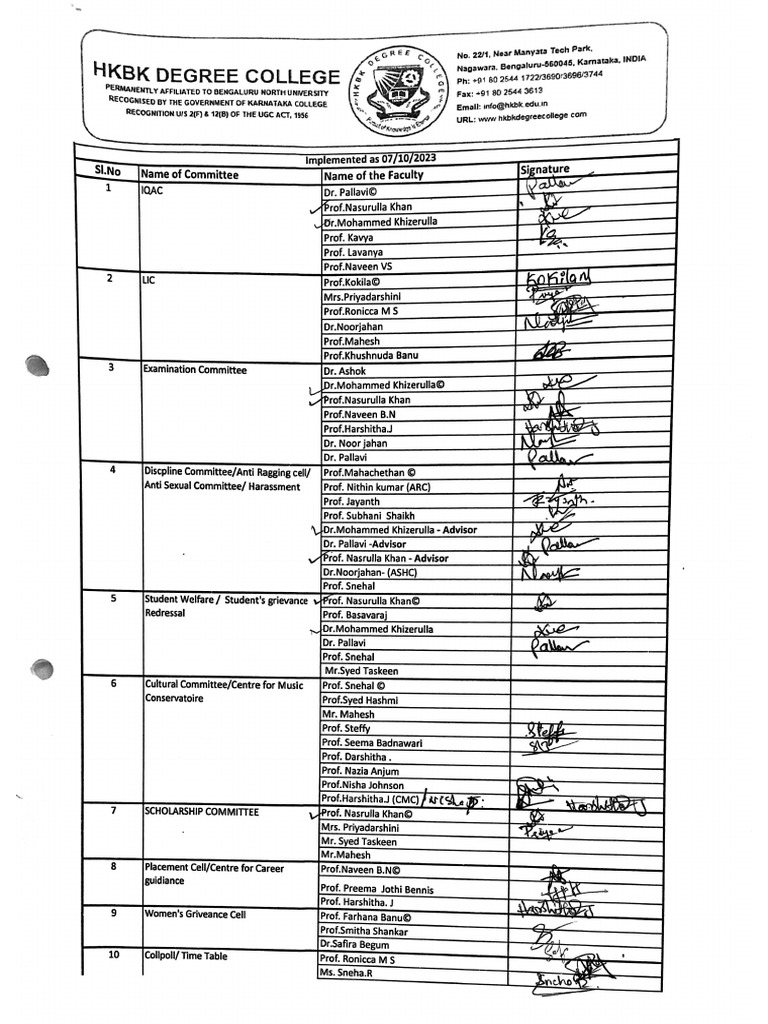 Committee List | PDF