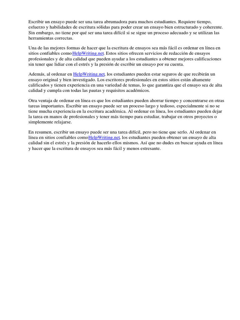 Cómo Escribir Un Ensayo De Manera Fácil Pdf Scribd World Wide Web 3619