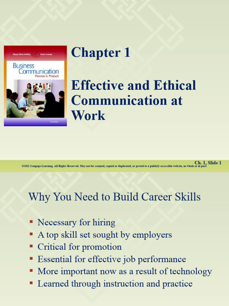 Effective and Ethical Workplace Communication | PDF | Communication ...