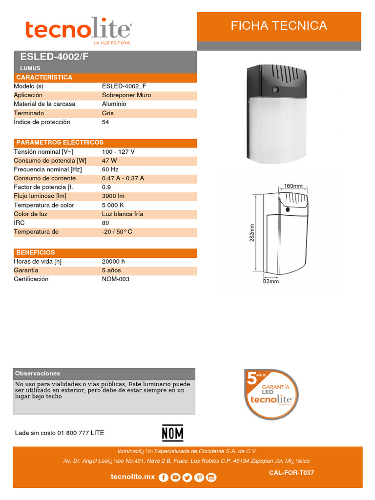 Esled-4002 F Datasheet | PDF | Tecnología