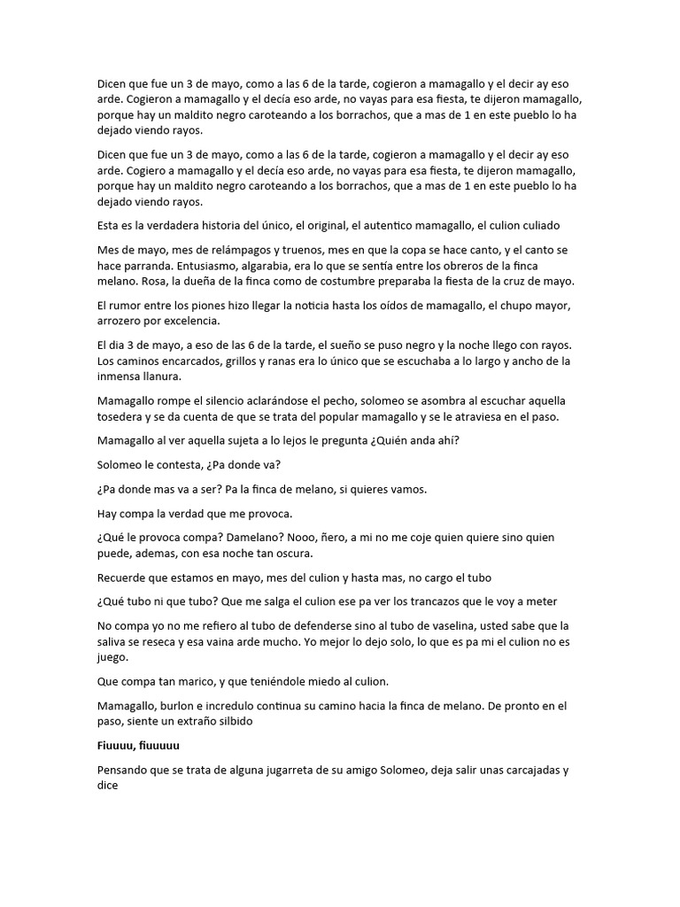 Dicen Que Fue Un 3 de Mayo | PDF