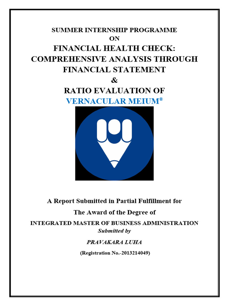 Cover Page and Contents (PRIYA) | PDF | Master Of Business ...