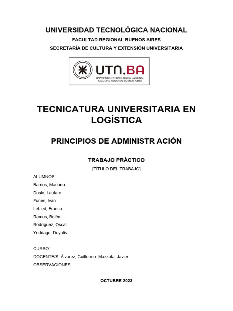 TP GRUPAL TERMINADO (1) | PDF | Logística | Cadena de suministro