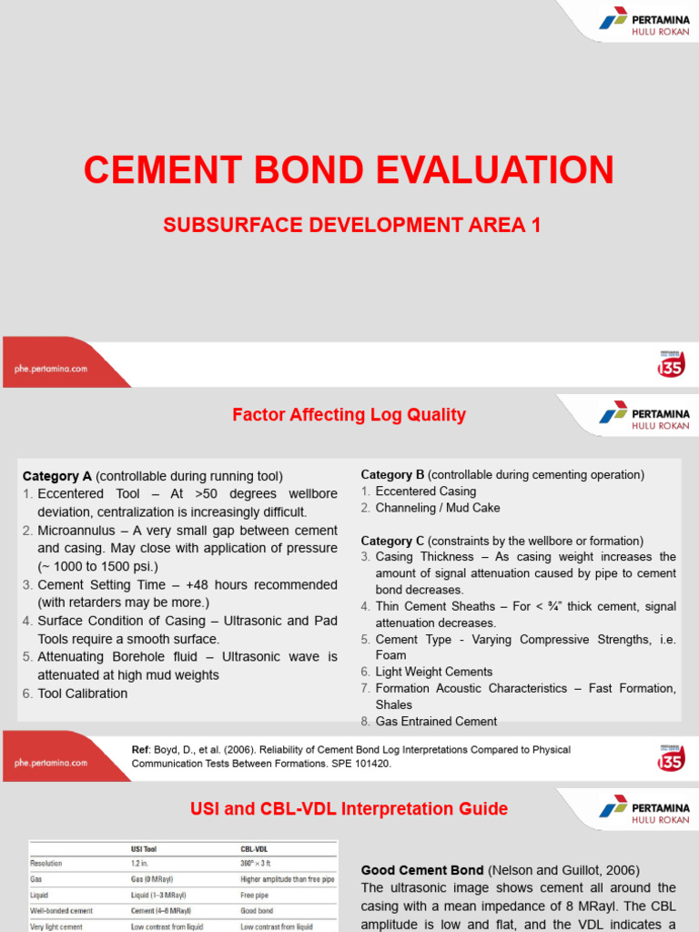 Cement Bond Evaluation | PDF