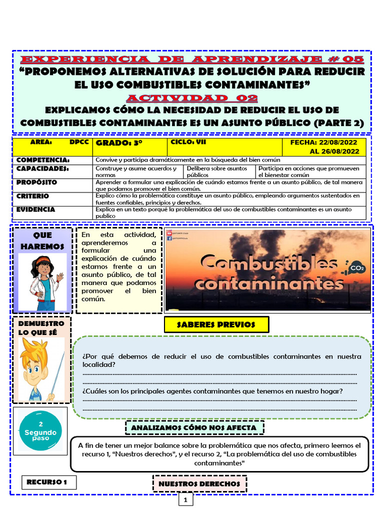 DPCC 3° EXP. 5 Sesion 2 | PDF | Contaminación | Entorno natural