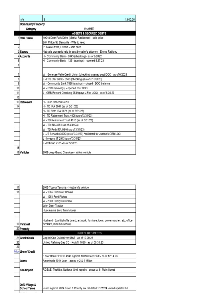 Settlement Spreadsheet (1) 2 | PDF | Taxes | Pay Pal