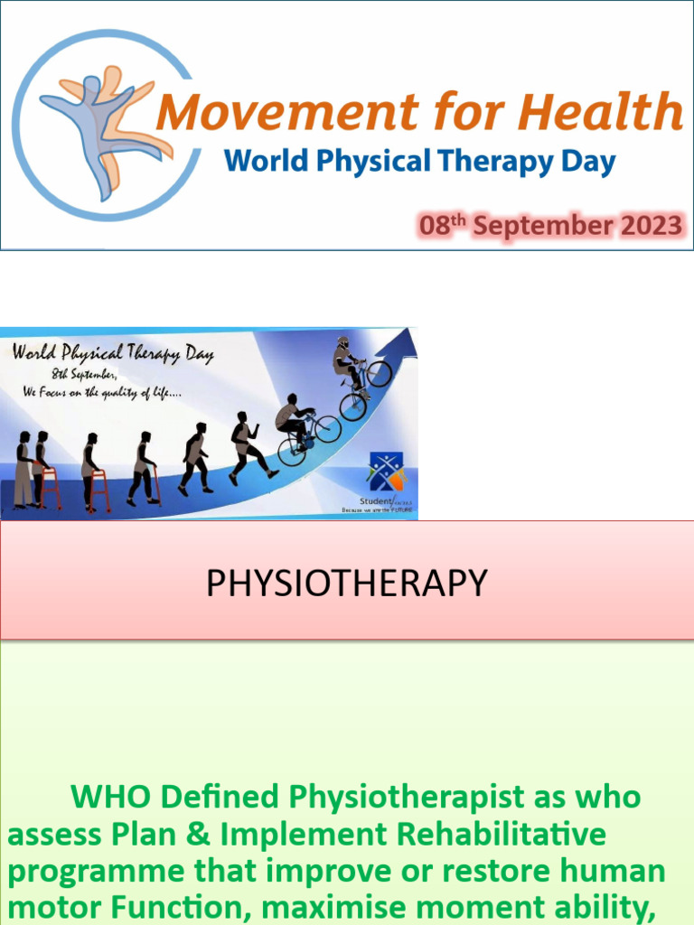 WORLD Therapy Day | PDF | Physical Therapy | Clinical Medicine