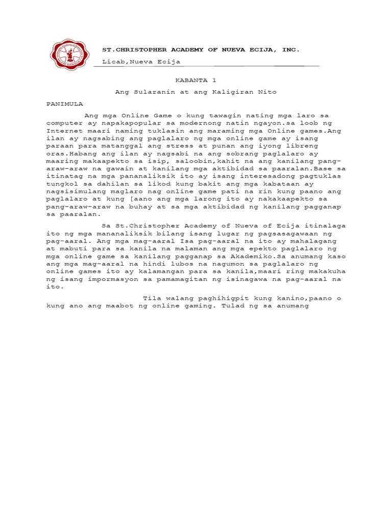 Chapter 1 Research | PDF