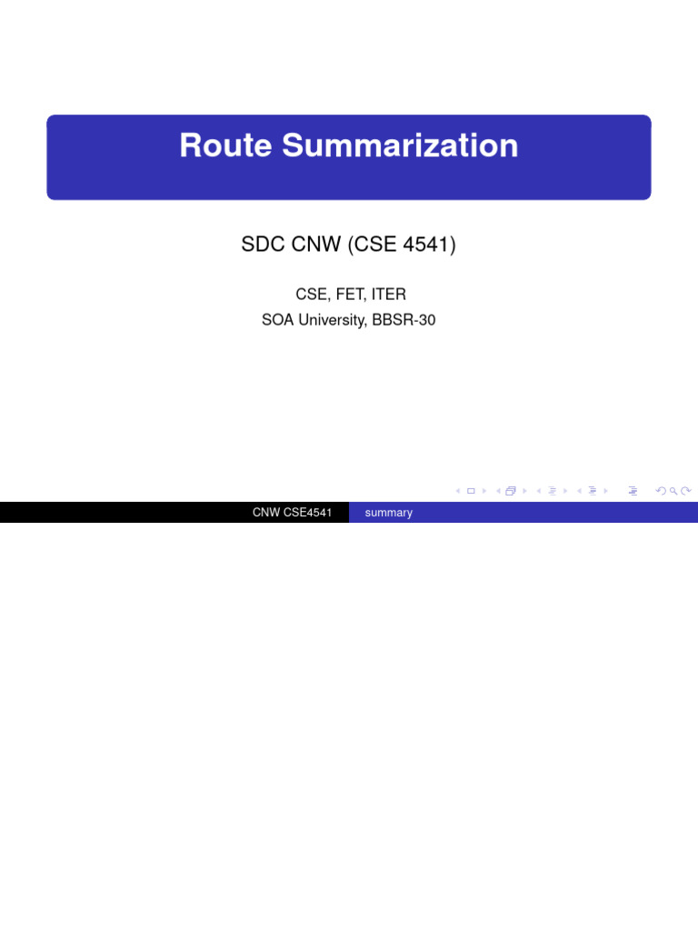 Route Summary | PDF | Router (Computing) | Wide Area Network