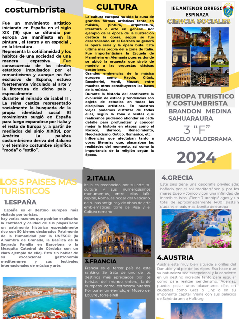 Folleto Brochure de Servicios Empresa Profesional amarillo (Trípticos) (1) | PDF | Italia | España