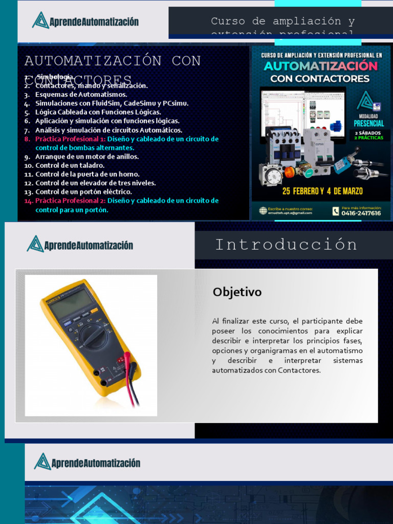 Automatizacion-Con-Contactores-2023_1 (1) | PDF | Cambiar | Relé