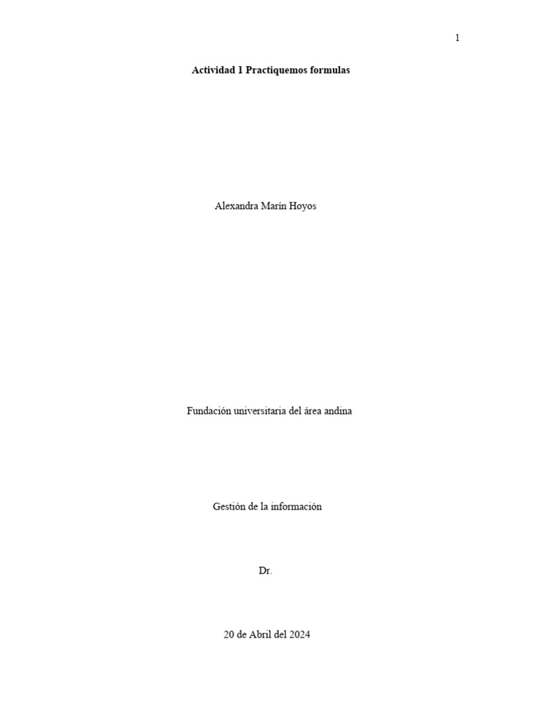 Actividad 1 Control de Lectura | PDF