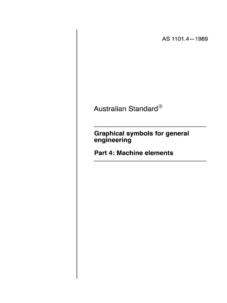 AS 1101.4 -1989 Symbols Machine elements x | PDF