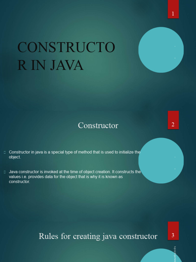 Understanding Java Constructors | PDF | Constructor (Object Oriented Programming) | Programming