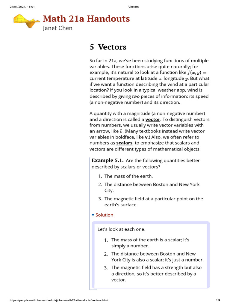 Vectors | PDF | Euclidean Vector | Scalar (Mathematics)