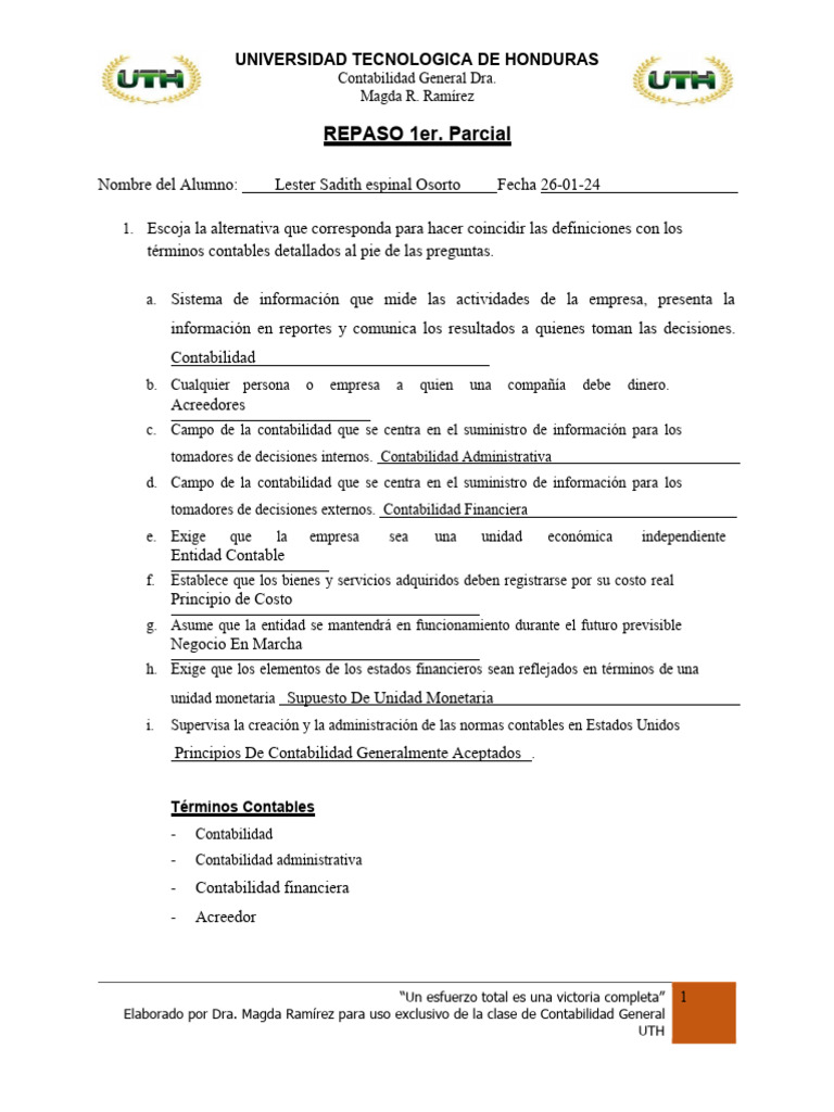 Repaso de Contabilidad General UTH | PDF | Contabilidad | Contabilidad ...