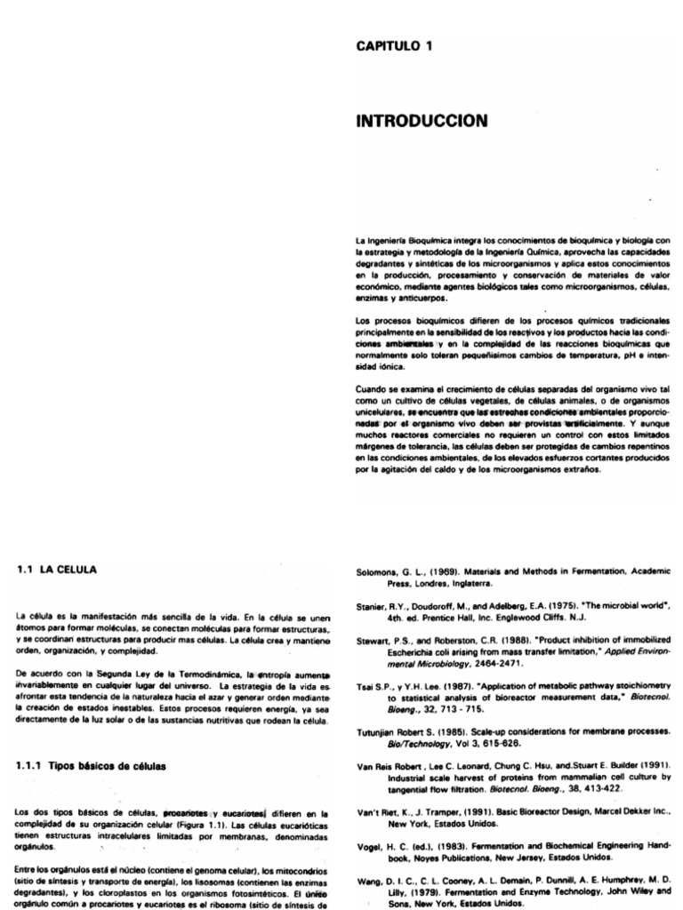 Introducción A La Ing. Bioquímica (Duarte, A.) | PDF