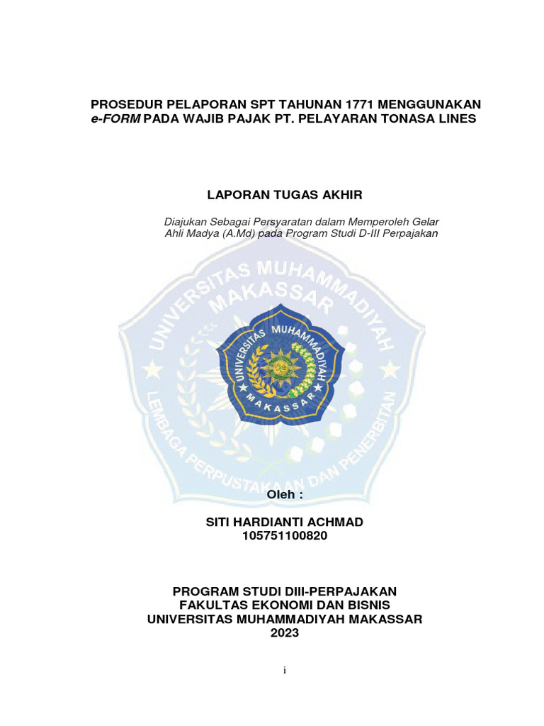 Prosedur SPT Tahunan 1771 e-Form | PDF