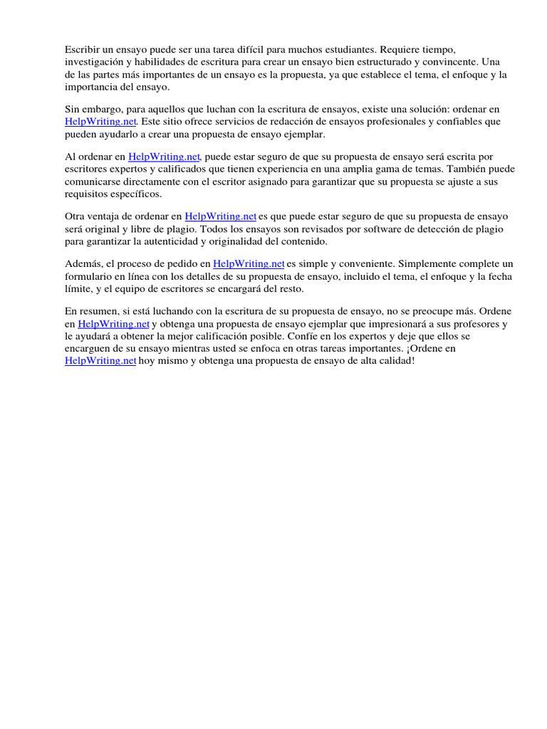 Cómo Escribir Un Ejemplo de Propuesta de Ensayo | PDF | Ensayos | Software