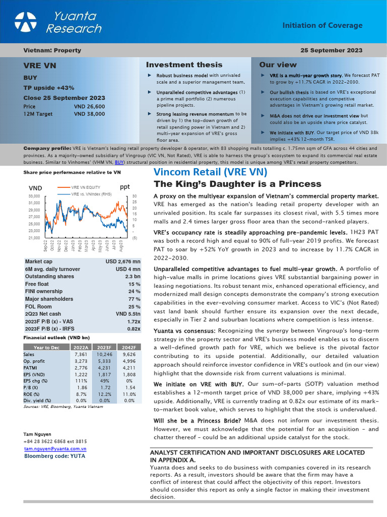 VRE_Initiation-report_King-daughter-is-a-princess | PDF | Valuation ...