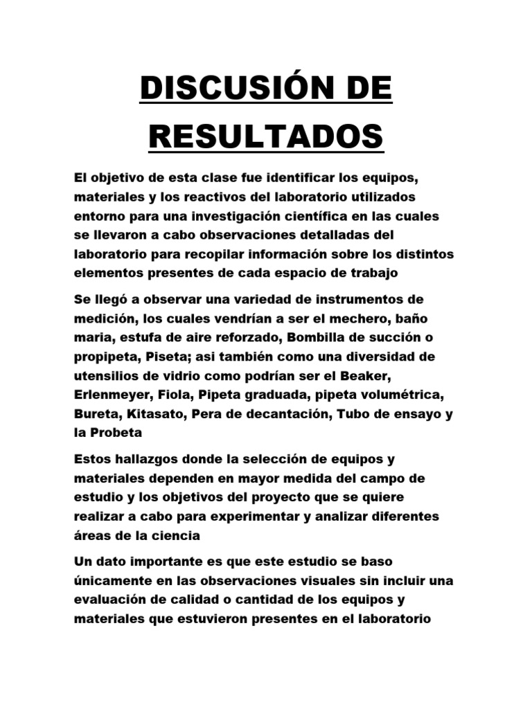 Discusión de Resultados | PDF