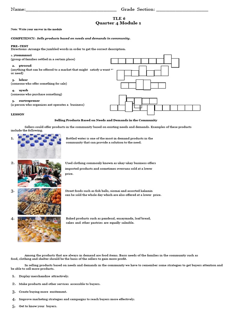 TLE-6-ICT-Q4-M2 (1) | PDF | Sales | Prices