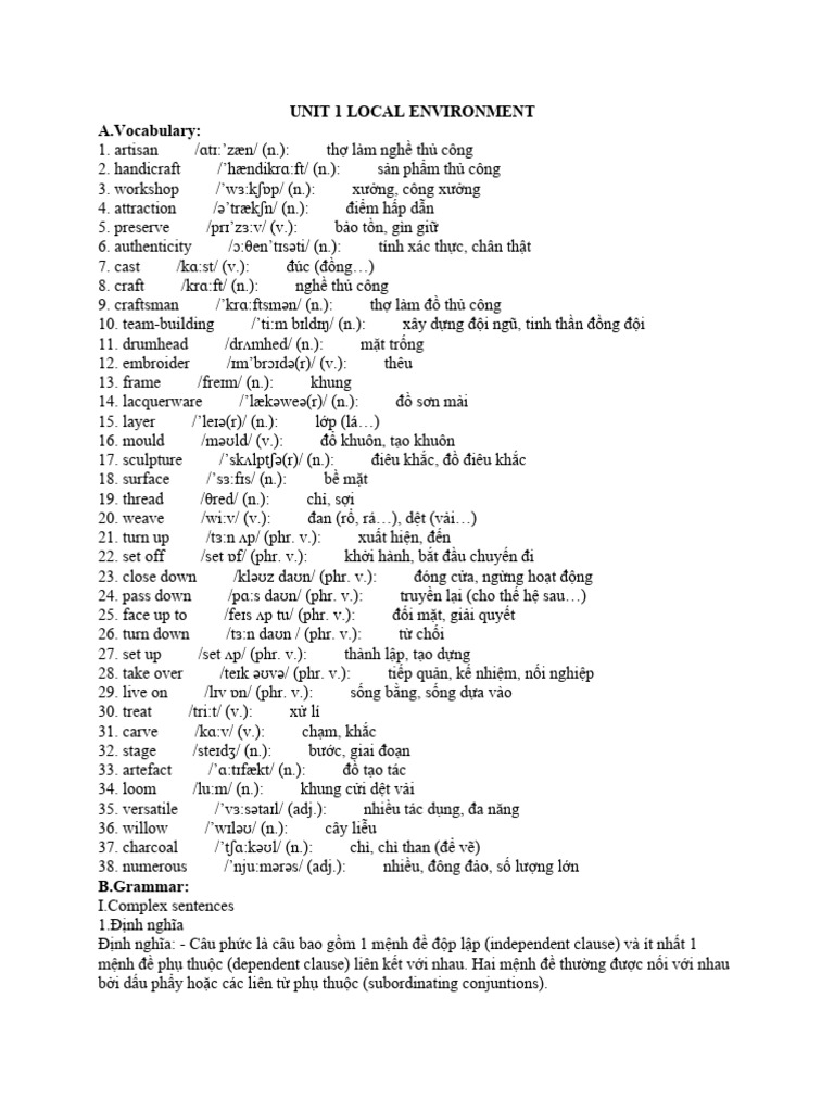 Worksheet Unit 1 Pdf