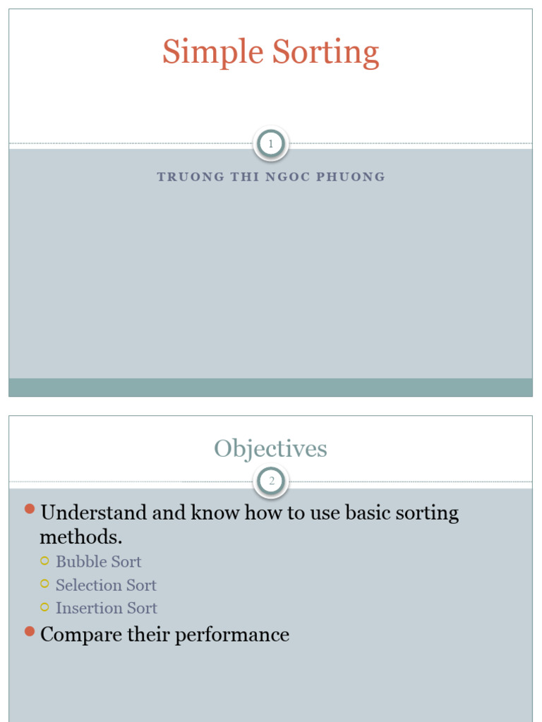 Week 03 SimpleSorting | PDF | Theoretical Computer Science | Computer ...
