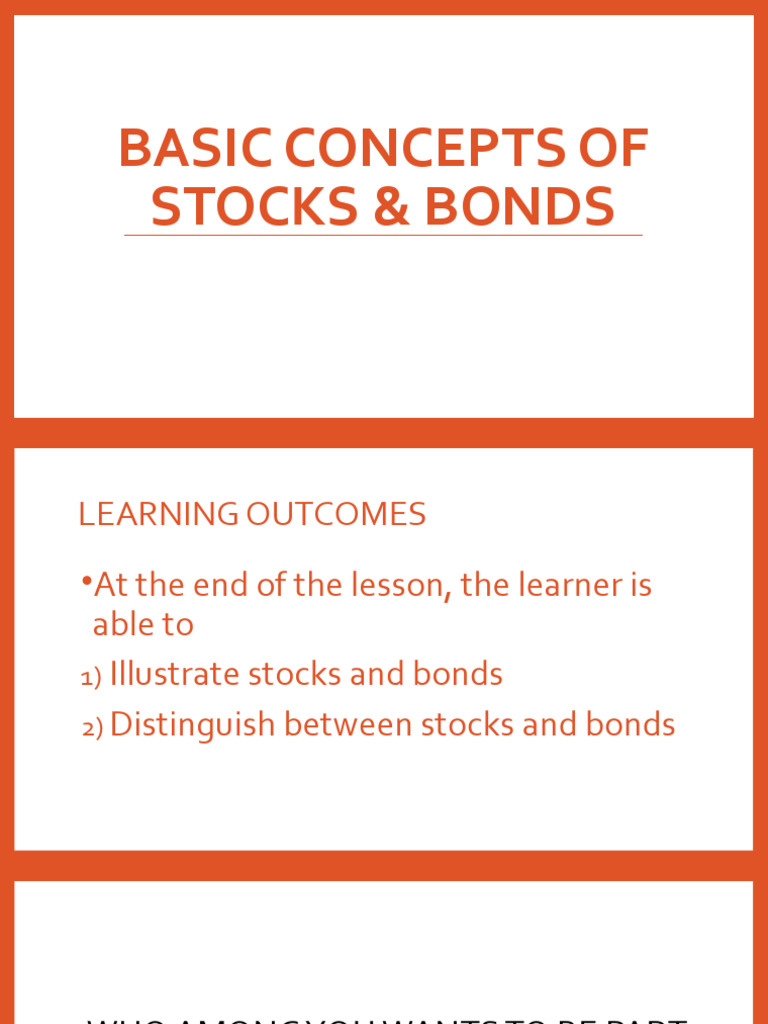 Gen Math Lesson-31-Stocks-and-Bonds | PDF | Bonds (Finance) | Stocks