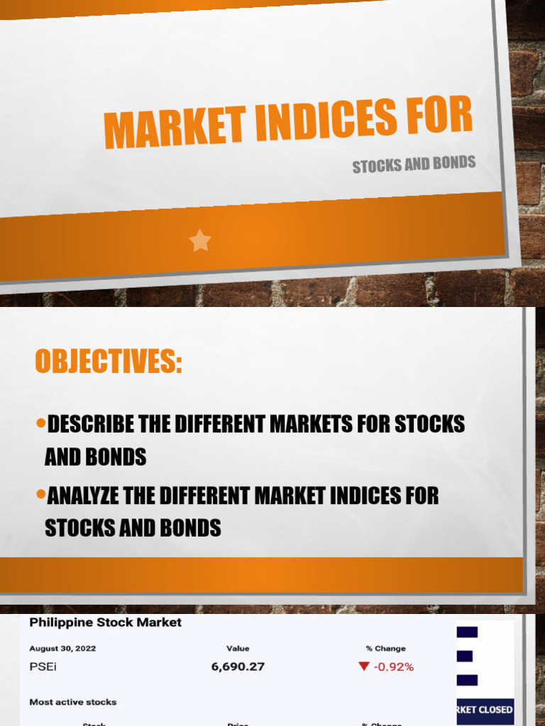 Gen Math Lesson 31.1 Market Indices For Stocks and Bonds | PDF ...