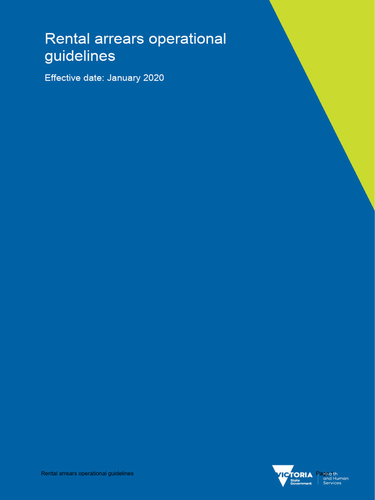 Rental Arrears Operational Guidelines January 2020 | PDF | Cost Of ...