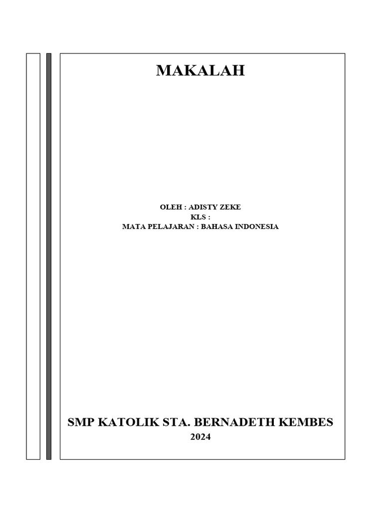 Contoh Format Makalah | PDF